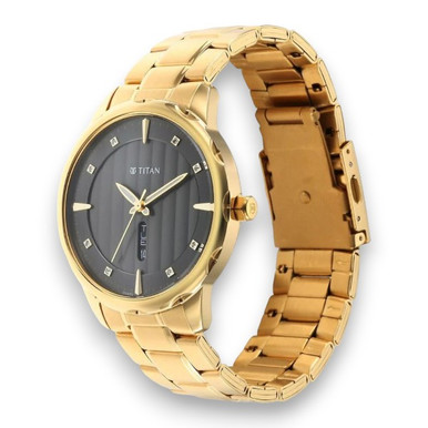 Titan Regalia Opulent Analog With Day And Date Black Dial Watch For Men ...