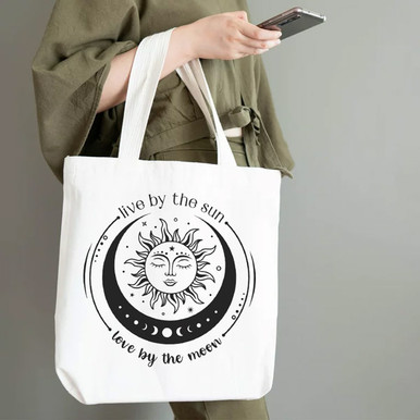 Sun & Moon Design Tote Bag ( Medium ) Personalized Gift to Nepal ...