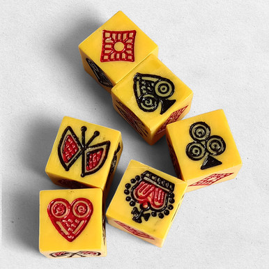 Langur Burja Dice Set - 6 Pieces for Fun & Entertainment Dashain Gifts ...