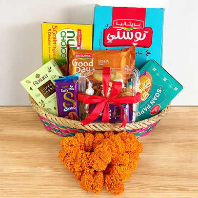 Tihar Food Gift Hamper with Mala and Bhai Masala Set for Brothers ...