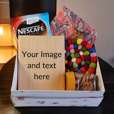 Dhaka Topi with Engraved Photo Board & Nutty Delights Gift Box ...