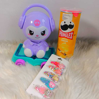 Playful Toy with Clip set with Cheesy Pringles Gift to Nepal | Giftmandu