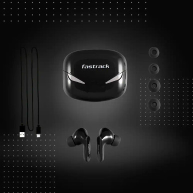 Fastrack Reflex Tunes Truly Wireless Black Earbuds -FT3BKA01 ...