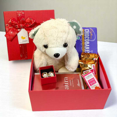 Choco-Teddy with Beauty and Fragrance Combo Gift Hampers Gift to Nepal ...