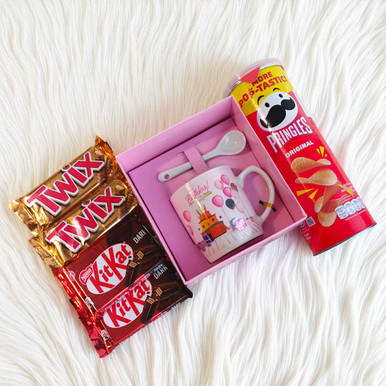Birthday Snack Surprise with Mug & Chocolates Gift to Nepal | Giftmandu