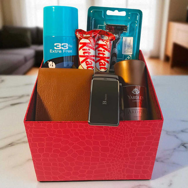 Men's Essentials with Sweets Combo Package Gift to Nepal | Giftmandu
