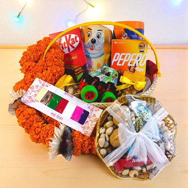 Kids Joyful Tihar Gift Basket Gift to Nepal | Giftmandu