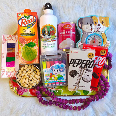Tihar Kids Fun & Festive Gift Tray with mala & Tika