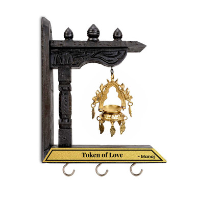 Personalized Wooden Dalucha with 3 Hooks & Custom Name Plate Gift to ...