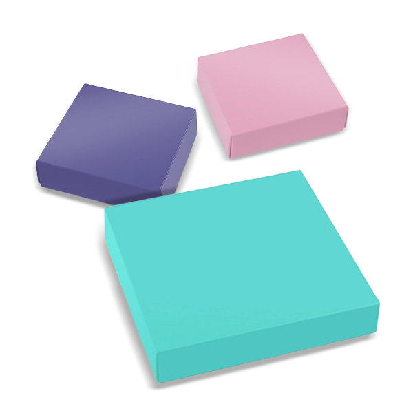 Square Folding Carton Solid Color Lids Aspecialtybox