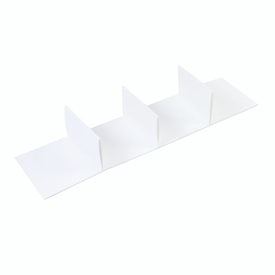 Accordion Insert, Rectangle, White Paperboard, 4 cavity, 8 x 1 15/16 ...