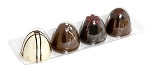 Tray, Truffle, Dome Rectangle, Clear, 4 Cavity, 8.25 x 2.5 x 1.75 ...