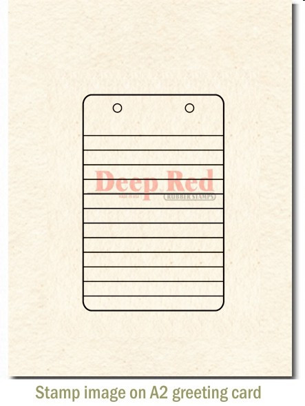 Notebook Steno Paper Rubber Cling Stamp
