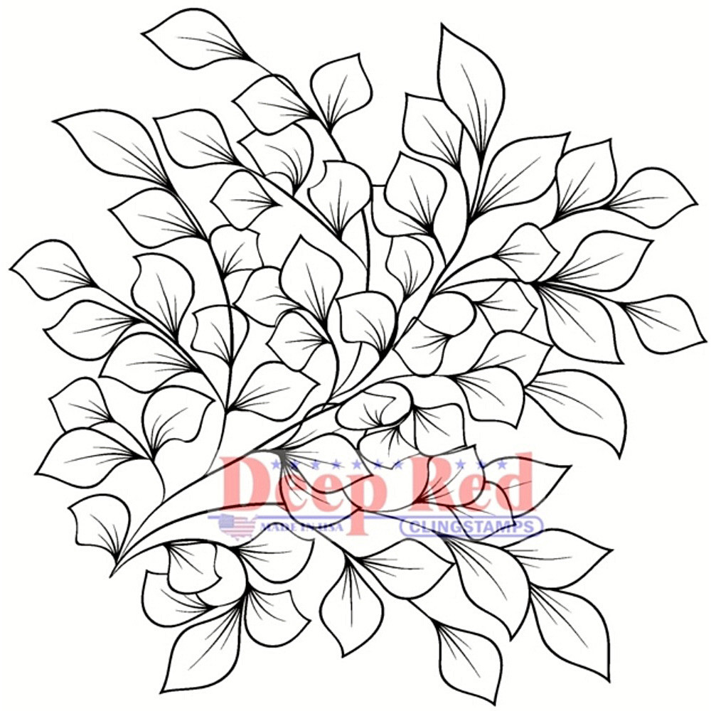 Bunch of Leaves Rubber Cling Stamp