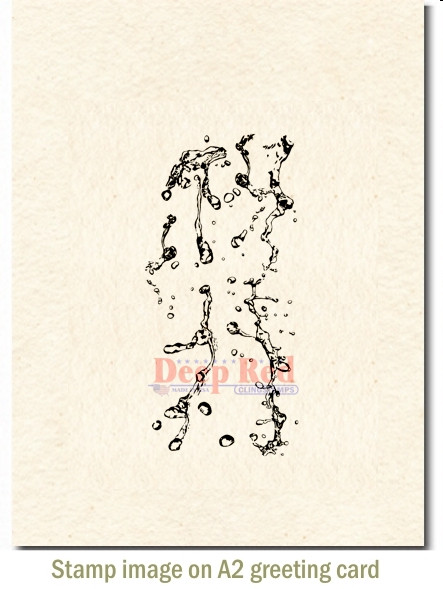Water Splash Rubber Cling Stamp
