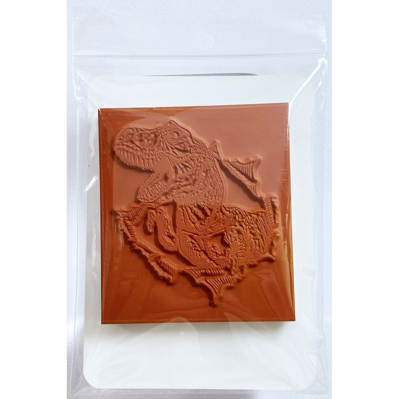 T-Rex Surprise Rubber Cling Stamp - Deep Red Stamps