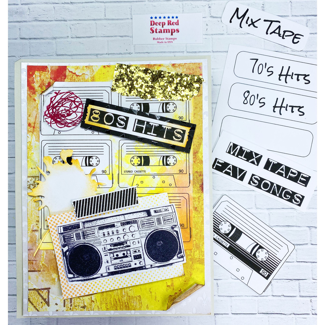Mix Tape Printable Download - Deep Red Stamps