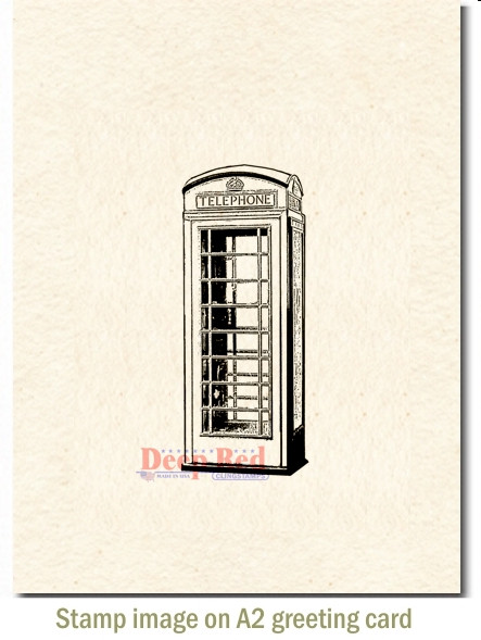 Phone Booth Rubber Cling Stamp