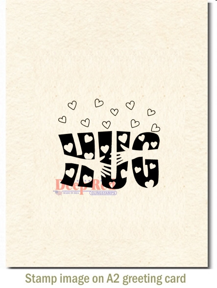Heartfelt Hug Rubber Cling Stamp