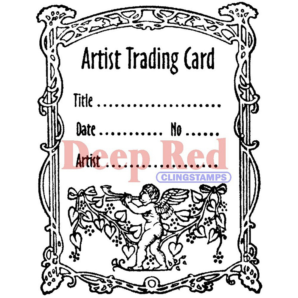 ATC Angel Rubber Cling Stamp