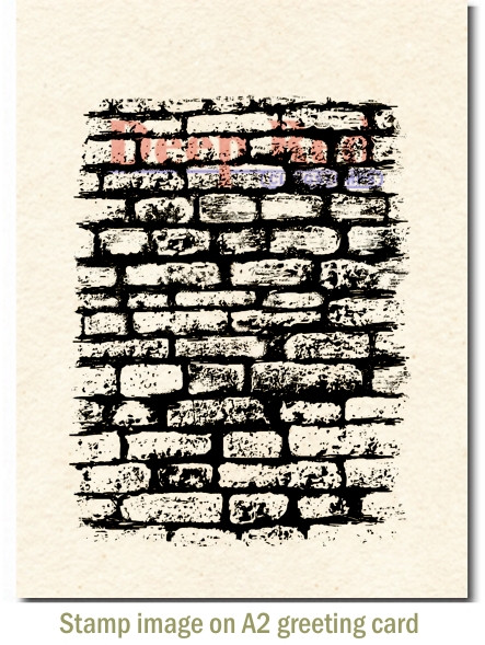 Stone Wall Rubber Cling Stamp