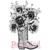 Large Sunflower Rubber Cling Stamp