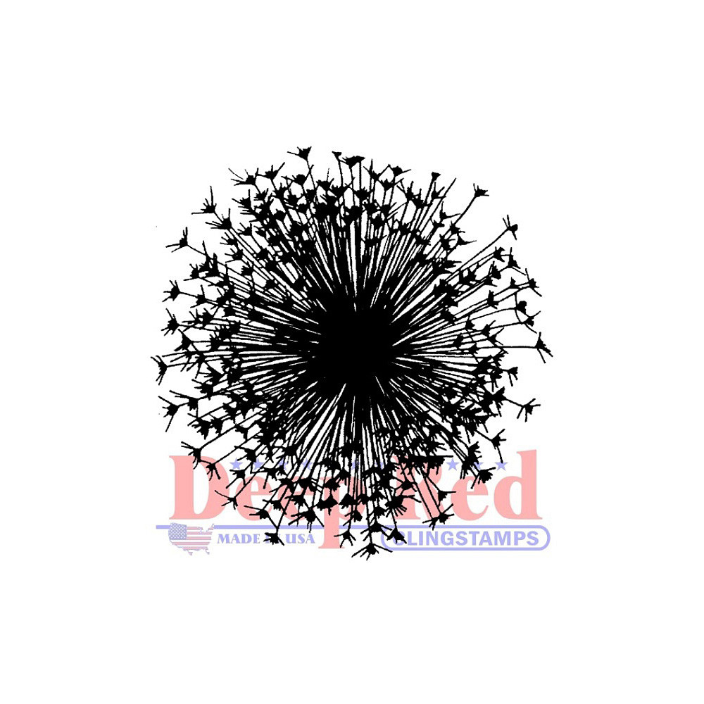 Deep Red Stamps Carved Stone Medallion Rubber Cling Stamp