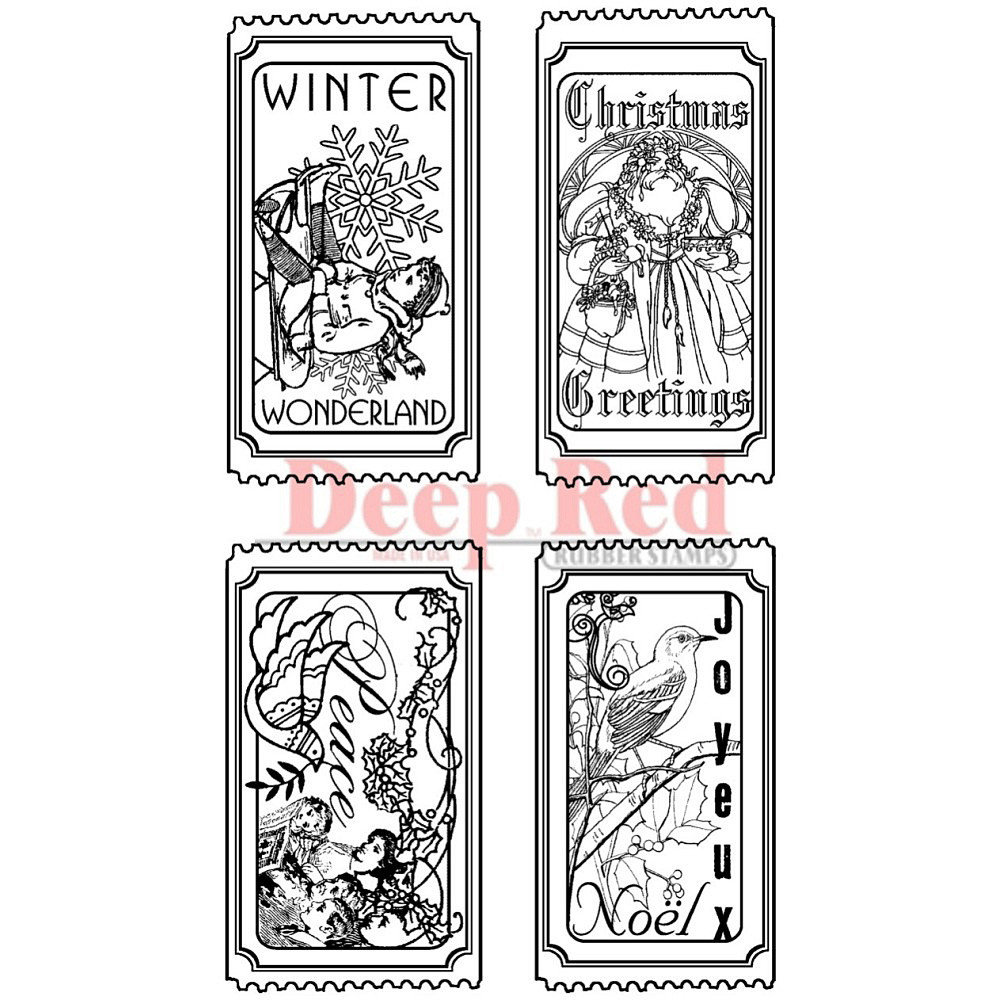 Deep Red Stamps