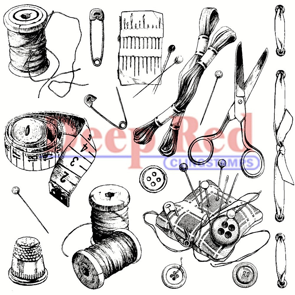 Plaid Background Rubber Cling Stamp