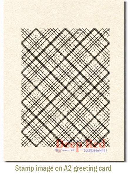 Plaid Background Rubber Cling Stamp