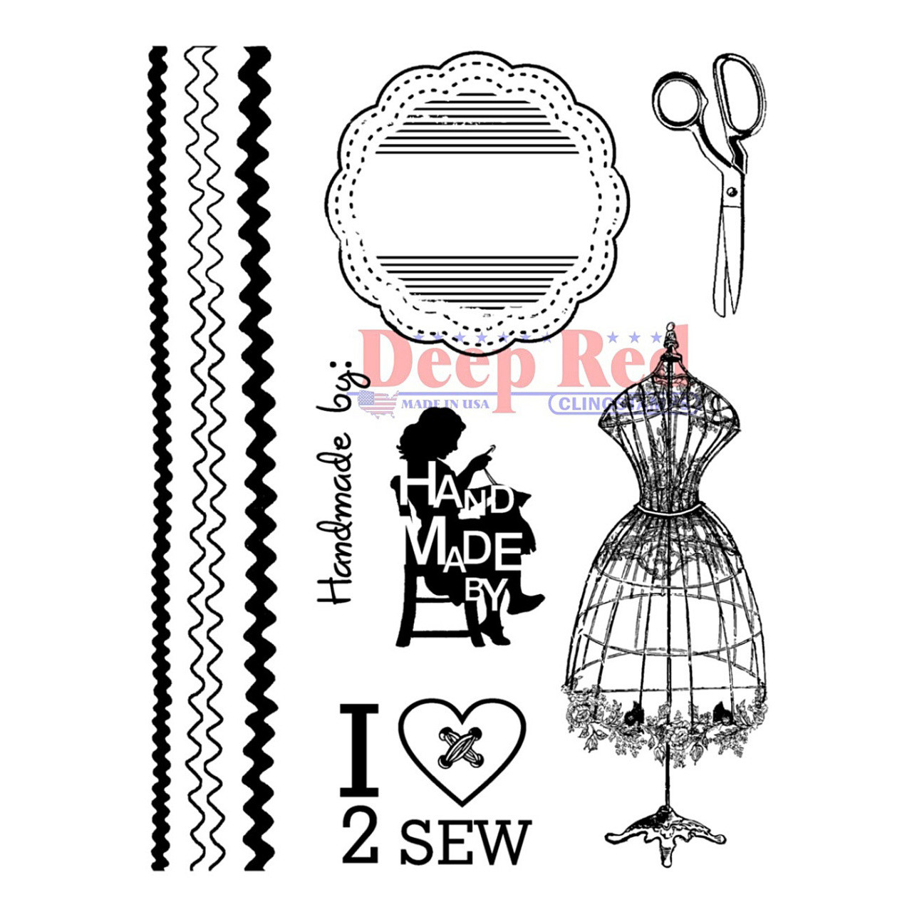 Deep Red Stamps All Rubber Stamps