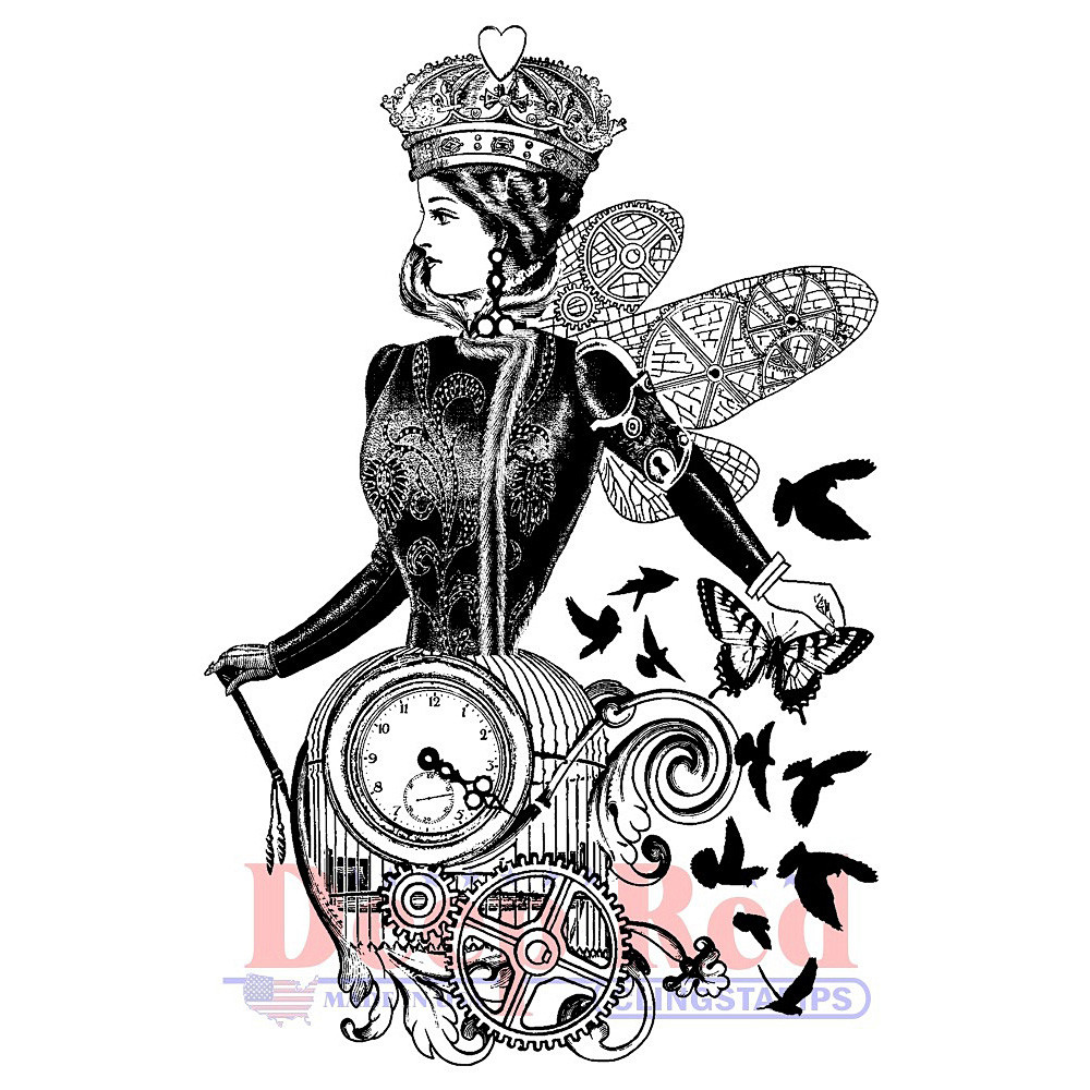 Astronomical Clock Rubber Cling Stamp