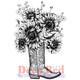Large Sunflower Rubber Cling Stamp