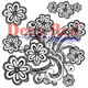Water Splash Rubber Cling Stamp