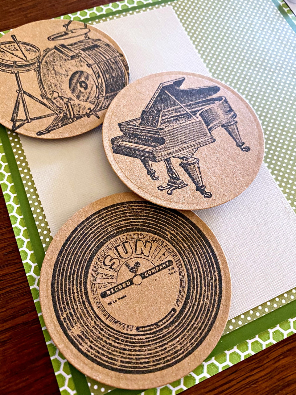Musical Stamps - Deep Red Stamps