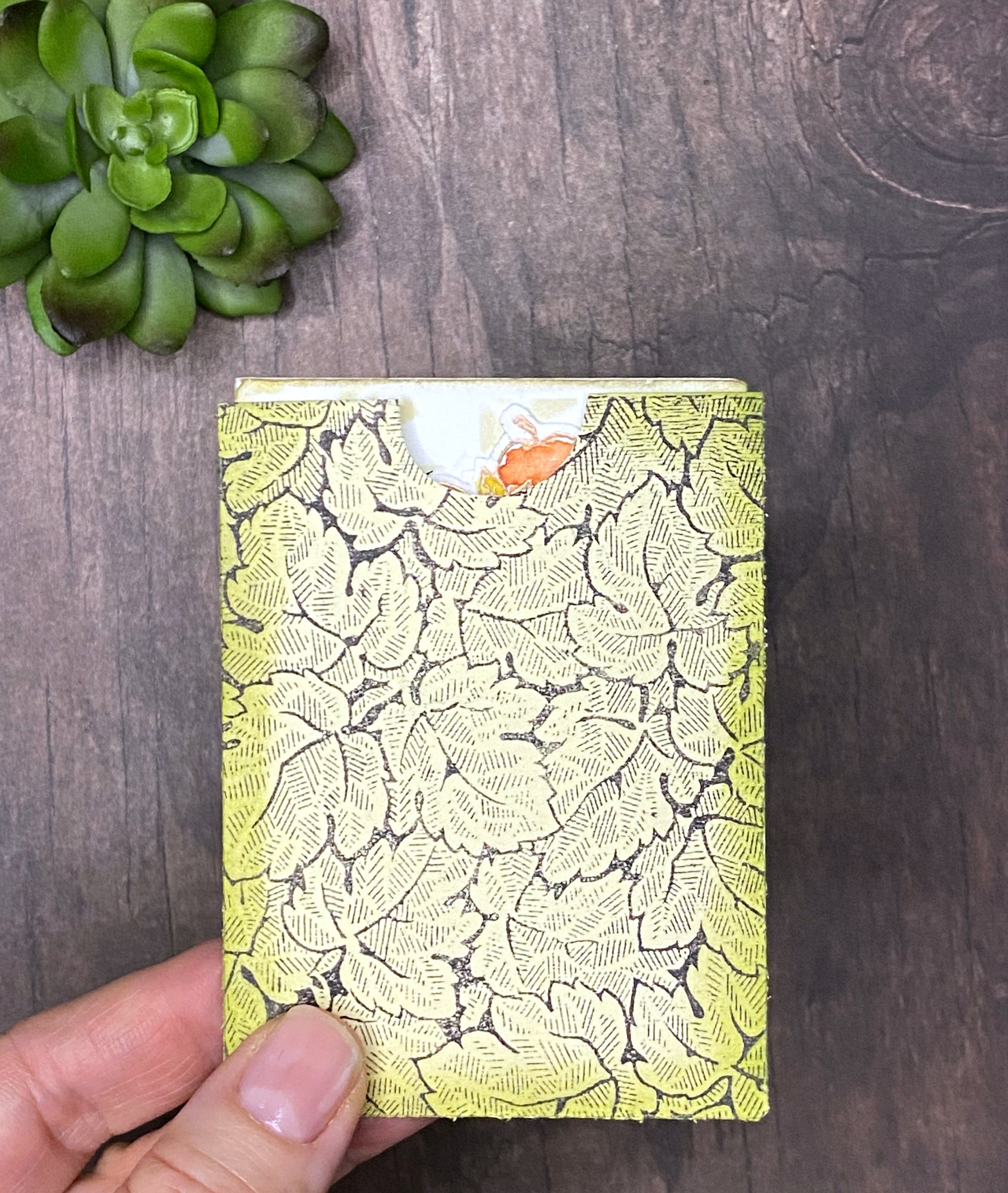 ATC Pocket Template - Deep Red Stamps