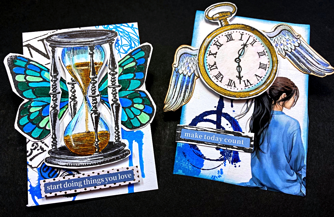 Timepieces that Fly - Deep Red Stamps