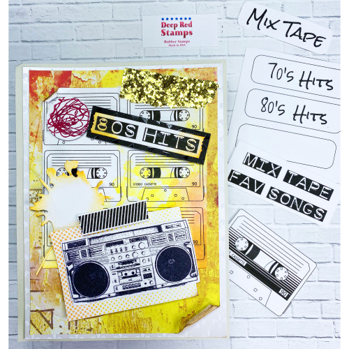 Mix Tape Printable Download - Deep Red Stamps