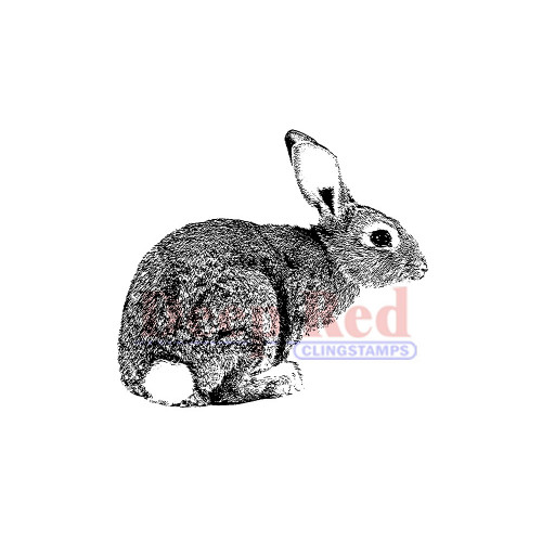 Bunny Rabbit Rubber Cling Stamp