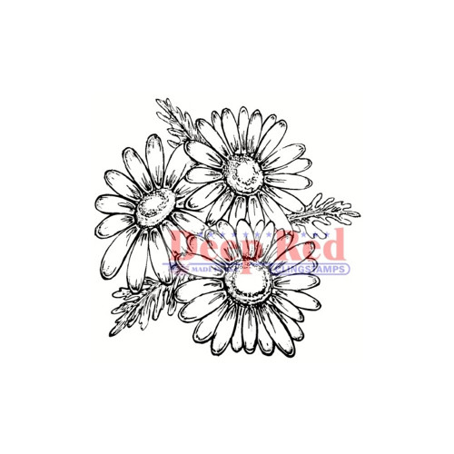 Daisies Rubber Cling Stamp