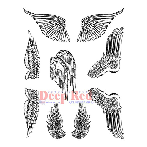 Wings Rubber Cling Stamp