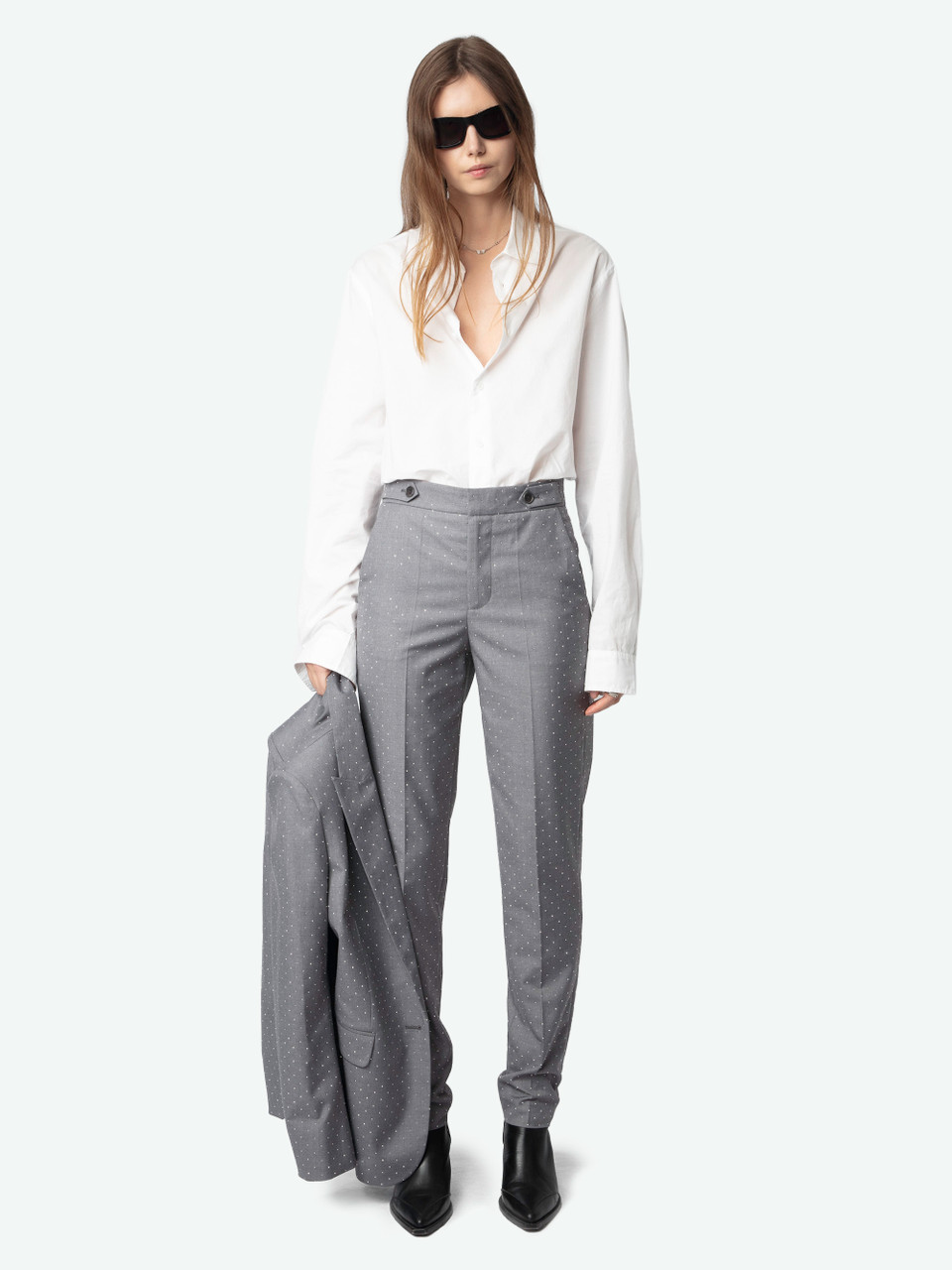 PANNY STRASS GREY PANTS - Zadig et Voltaire Australia
