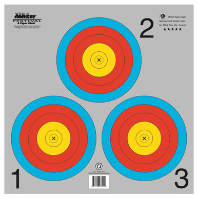 Maple Leaf Target Face Nfaa Vegas 3-spot 100 Pk. - Bowhunters Superstore