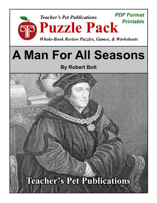 A Man For All Seasons Puzzle Pack - Activities, Worksheets, Games