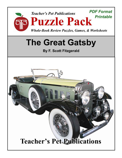 The Great Gatsby Puzzle Pack - Activities, Worksheets, Games