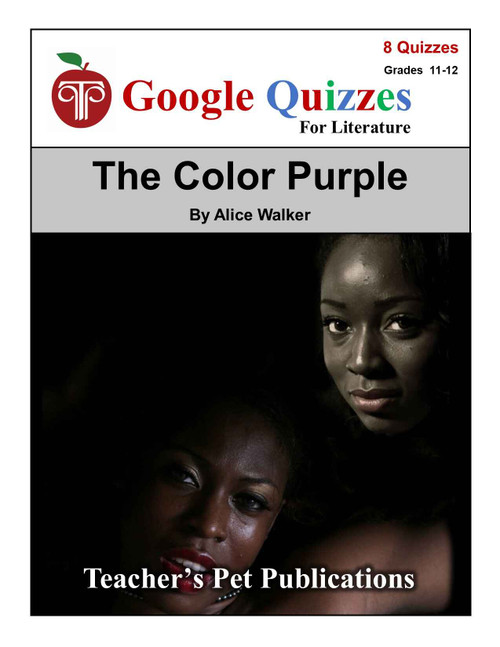 The Color Purple Google Forms Quizzes | Google Classroom | Distance ...