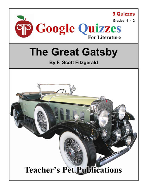 The Great Gatsby Google Forms Quizzes | Google Classroom | Distance ...