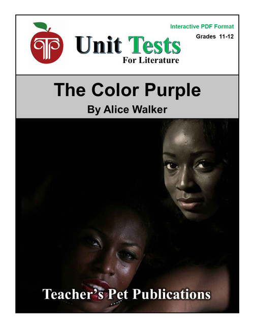 The Color Purple Unit Test Interactive PDF Google Classroom