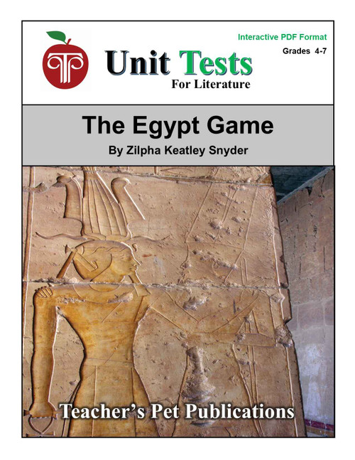The Egypt Game Unit Test Interactive PDF Google Classroom