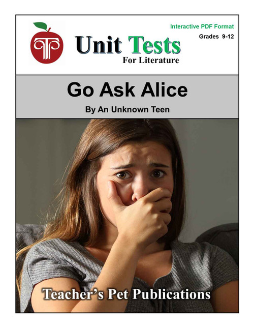 Go Ask Alice Unit Test Interactive PDF Google Classroom